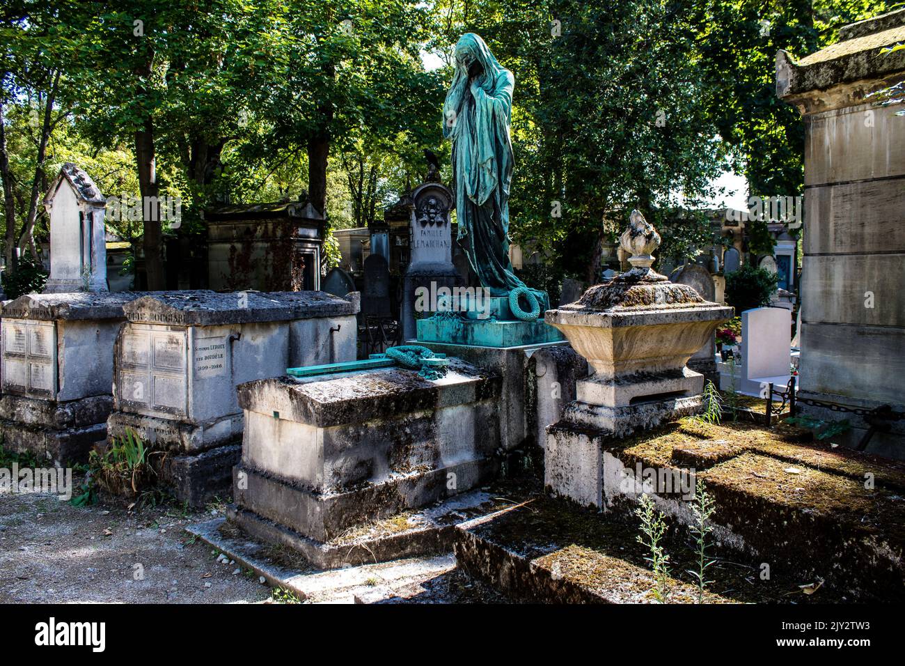Paris, France - September 05, 2022 The Pere Lachaise cemetery is the ...