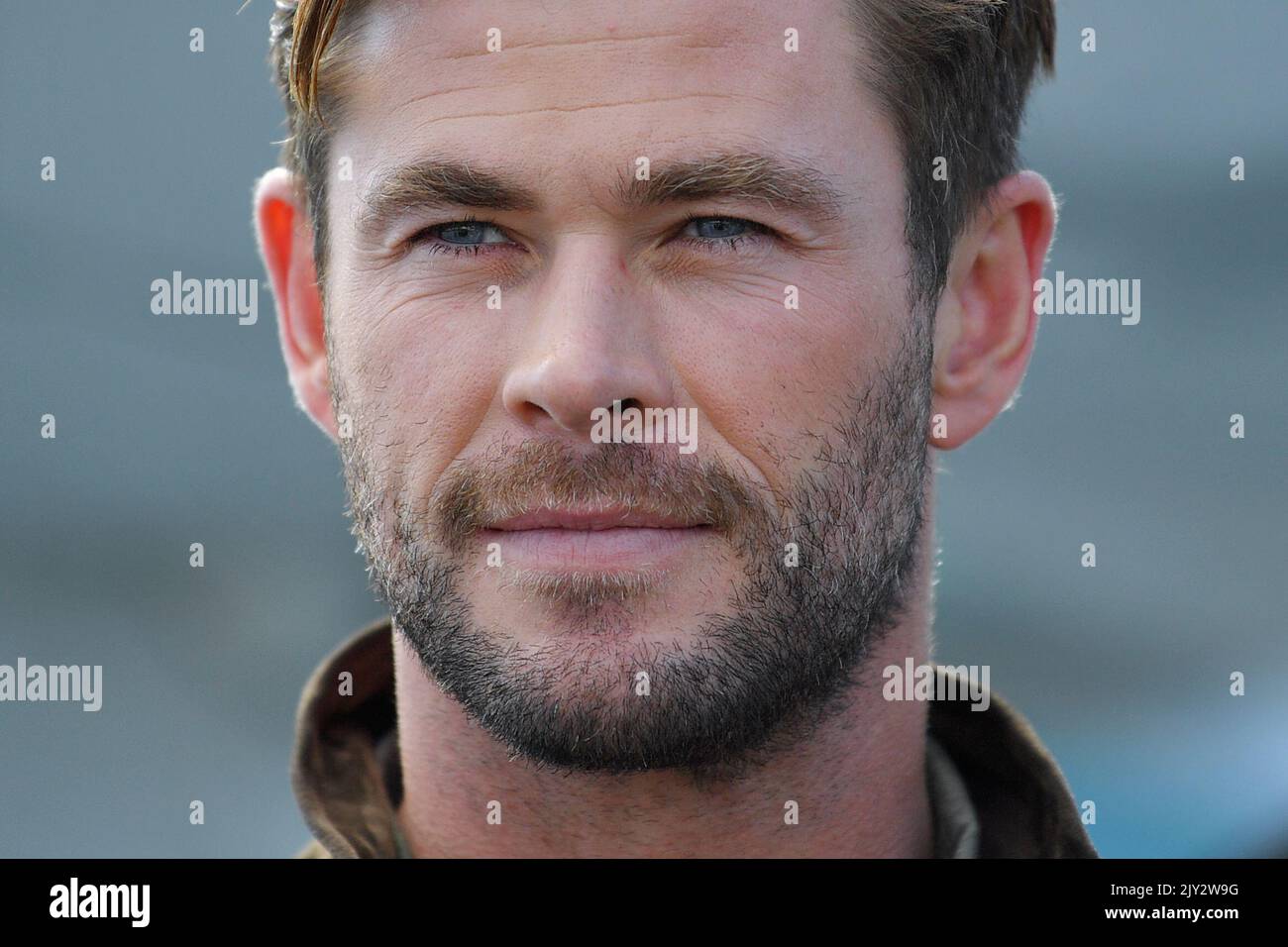 Australian actor Chris Hemsworth poses for a photograph during the Tag ...
