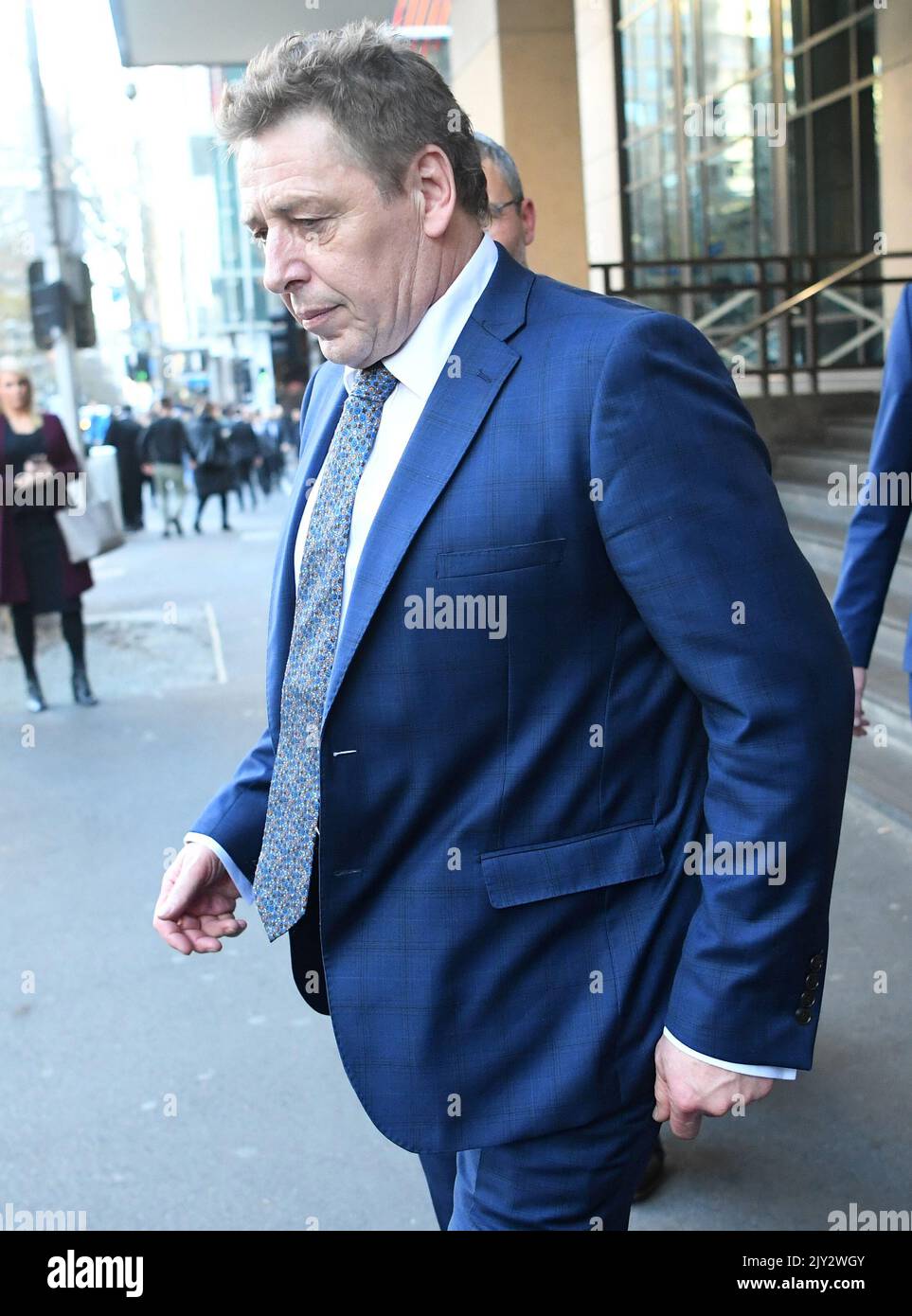 Former AFL player and coach Mark 'Bomber' Thompson leaves the Melbourne ...