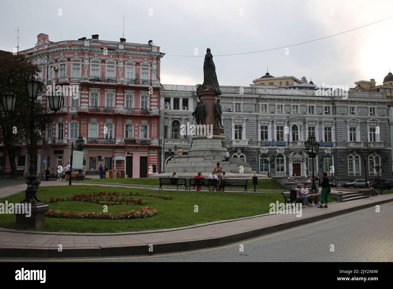 Odessa, Ukraine. 2nd Sep, 2022. People seen close to the monument to ...
