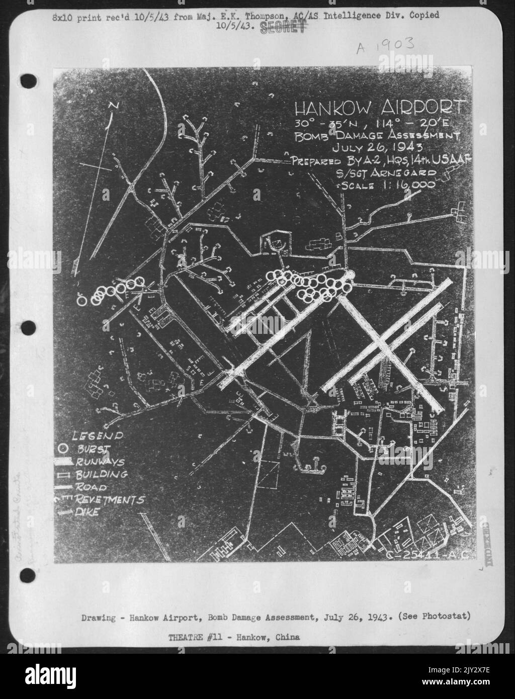 Drawing - Hankow Airport, Bomb Damage Assessment Stock Photo - Alamy