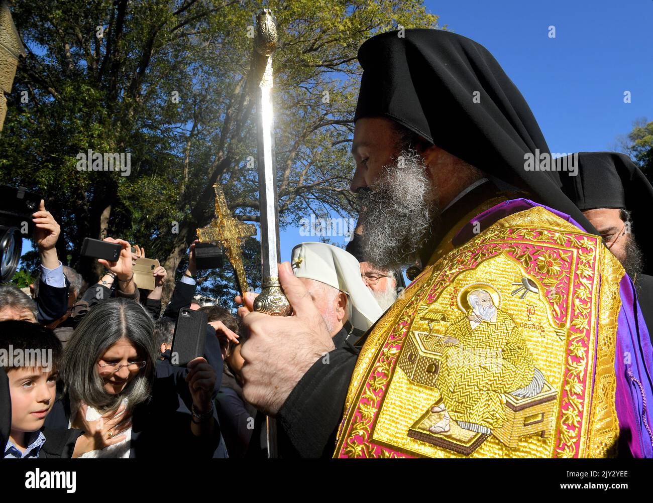 New Greek Orthodox leader Archbishop Makarios is seen arriving to his ...