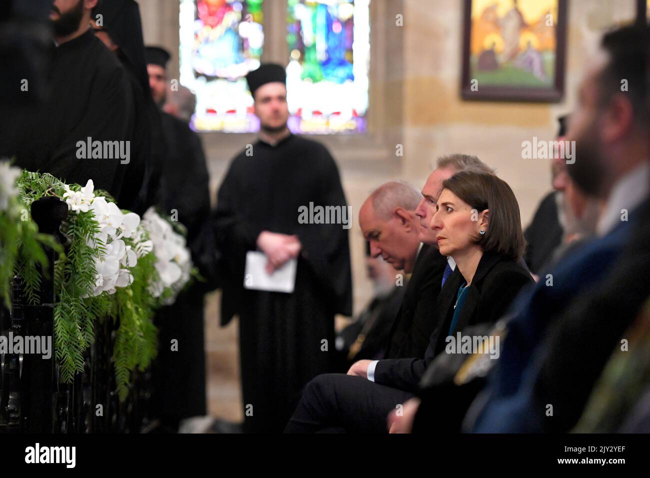 NSW Premier Gladys Berejiklian watches the enthronement of New Greek ...