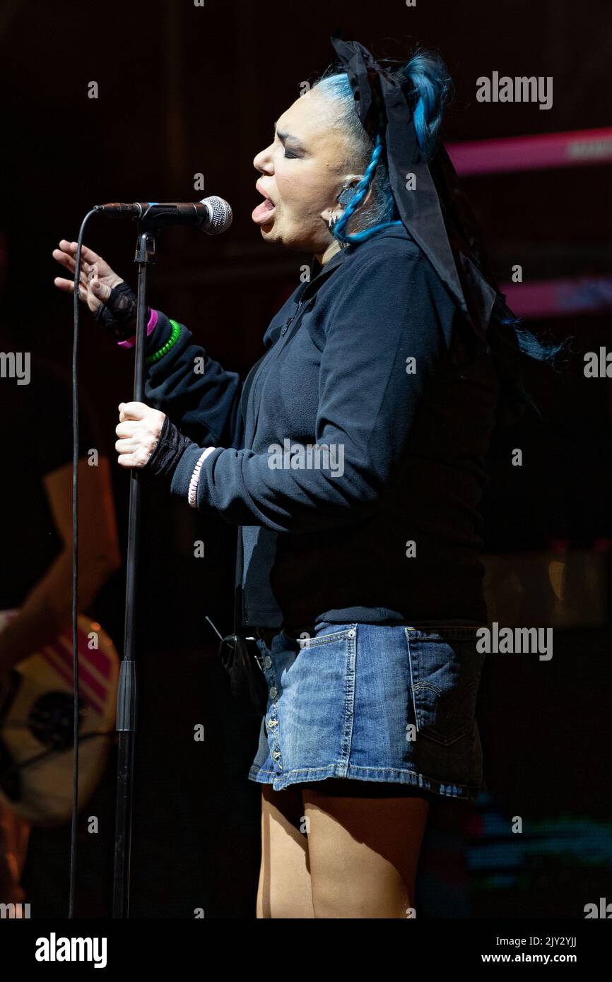 Loredana Berte in concert during the Italian singer Music Concert ...