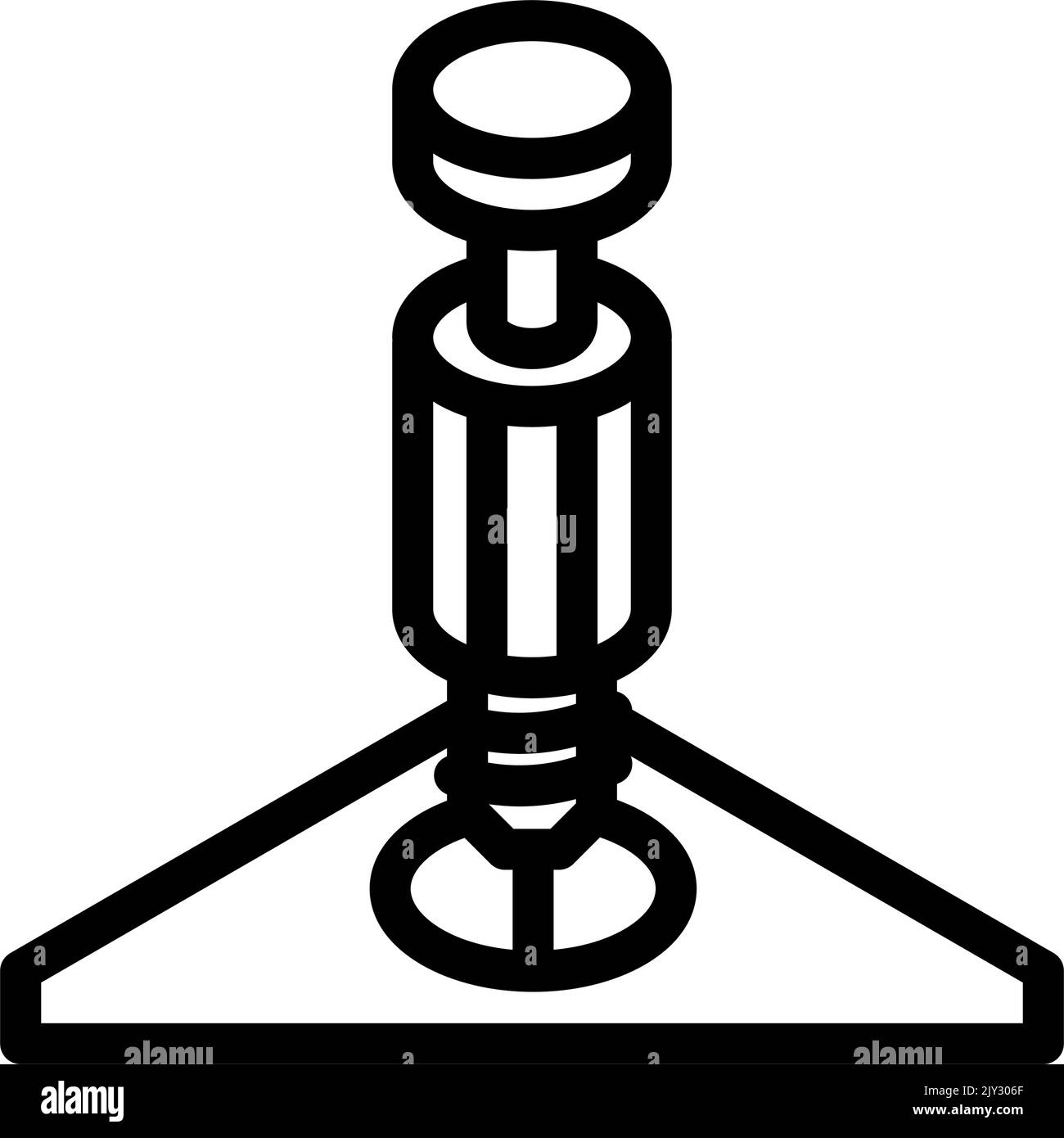 insert metal screw assembly furniture line icon vector illustration ...