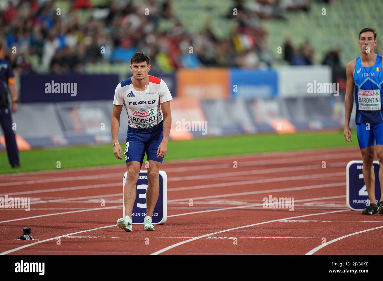 Benjamin Robert participating in the 800 meters of the European ...
