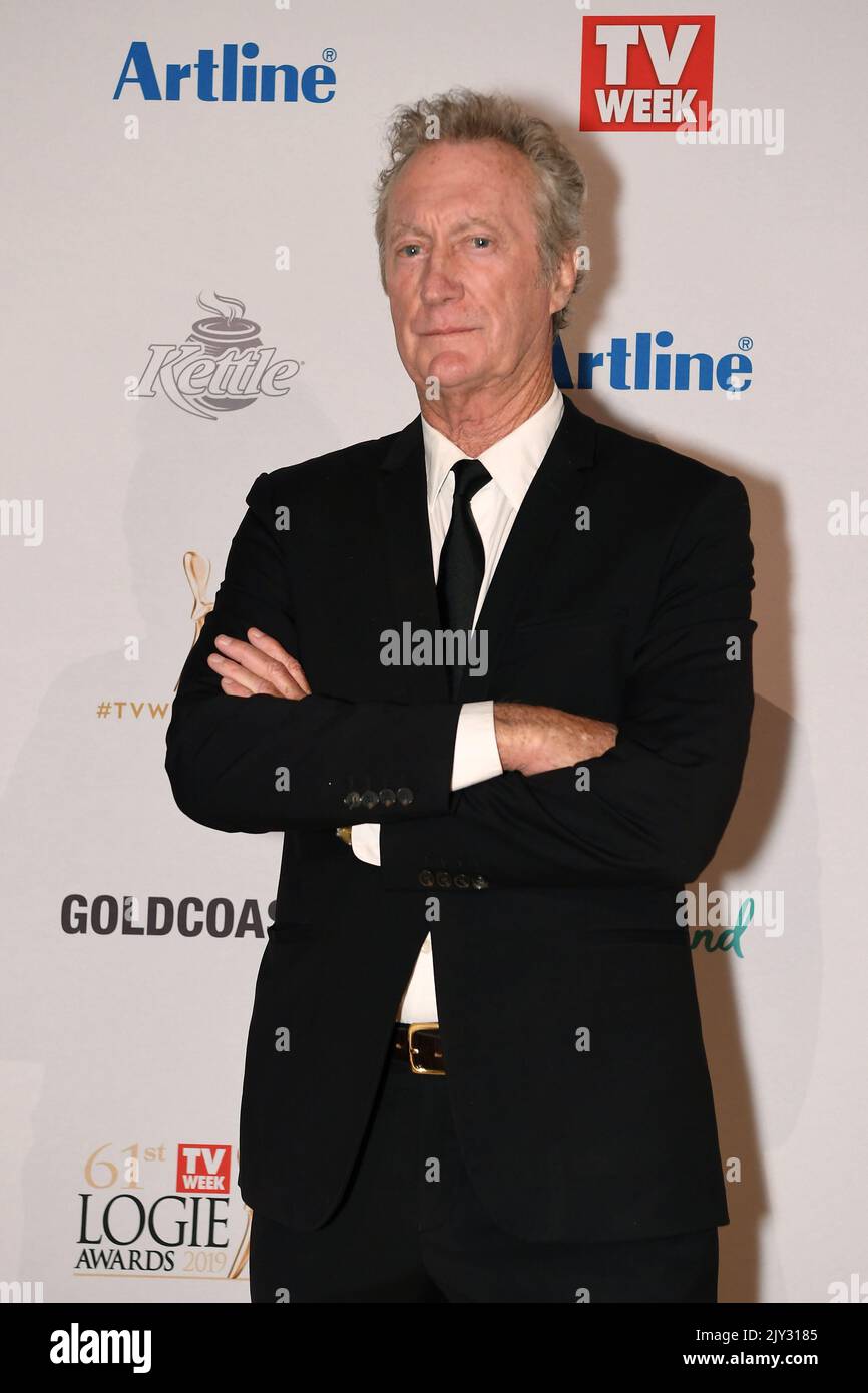 Bryan Brown arrives at the 2019 Logie Awards at The Star Casino on the ...