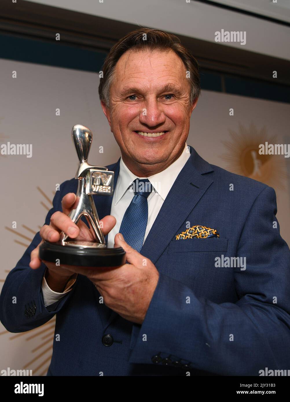 Frankie Holden poses with the Logie for Most Outstanding Supporting ...