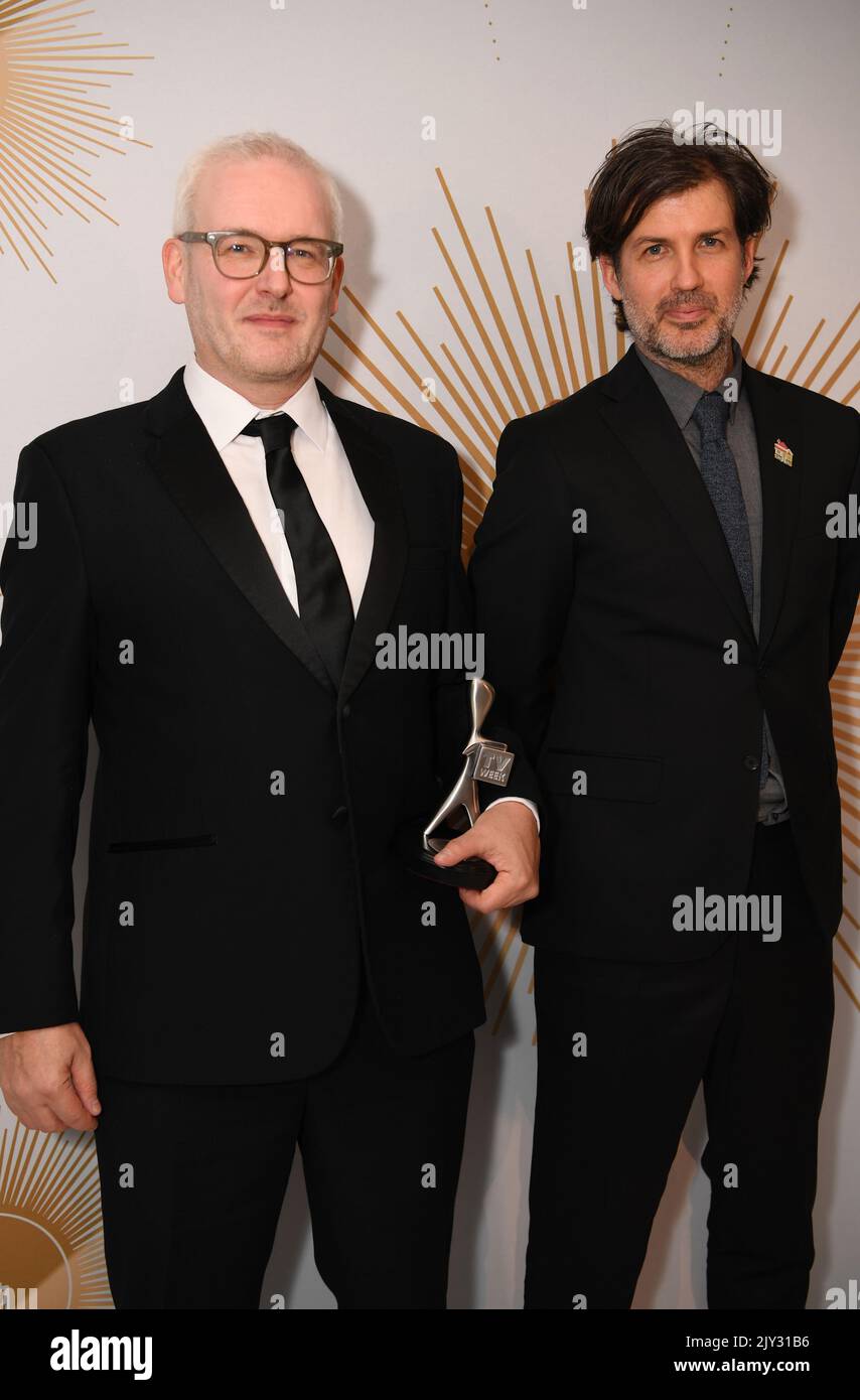 Charlie Aspinwall (left) Joe Brumm pose with the Logie for Most ...