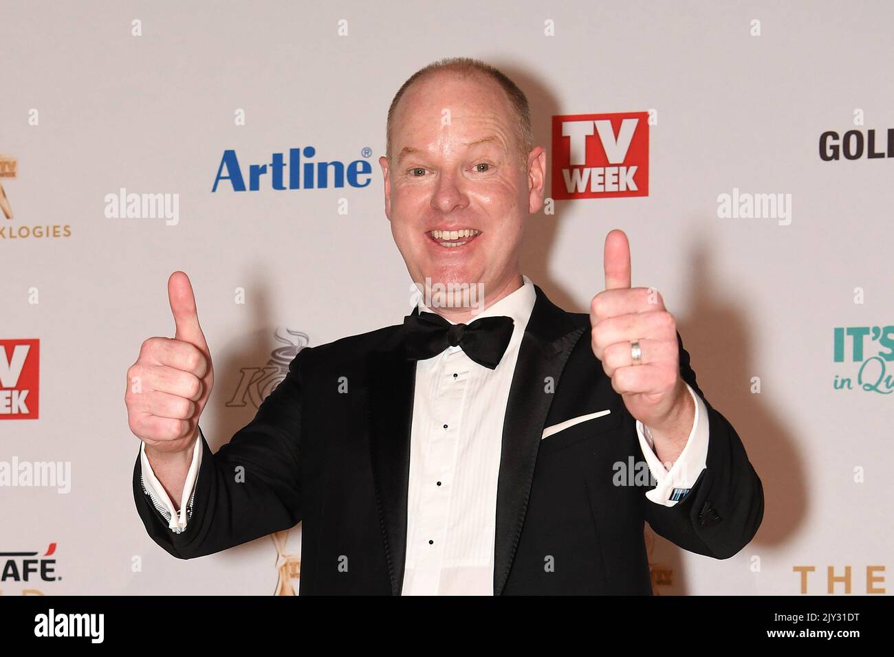 Tom Gleeson arrives at the 2019 Logie Awards at The Star Casino on the ...