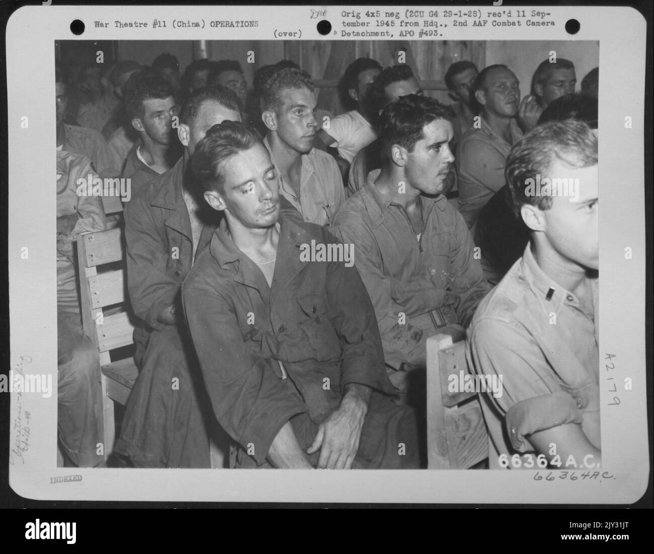 Boeing B-29 Crews Listening To Major Scherk, Intelligence Officer Of ...