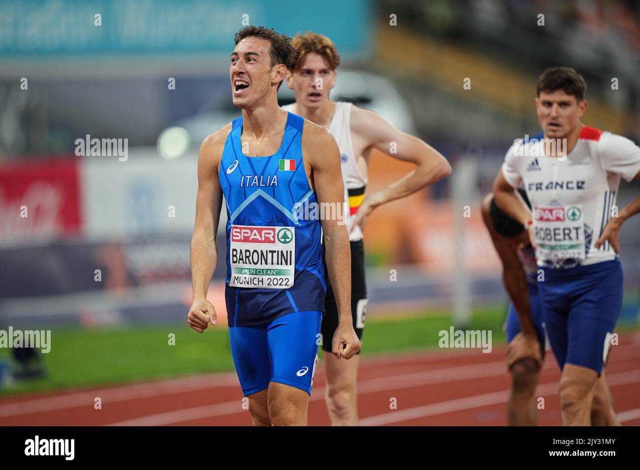 Simone Barontini participating in the 800 meters of the European ...