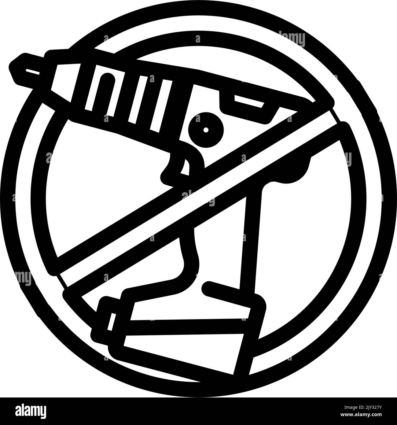 do not drill assembly furniture line icon vector illustration Stock ...