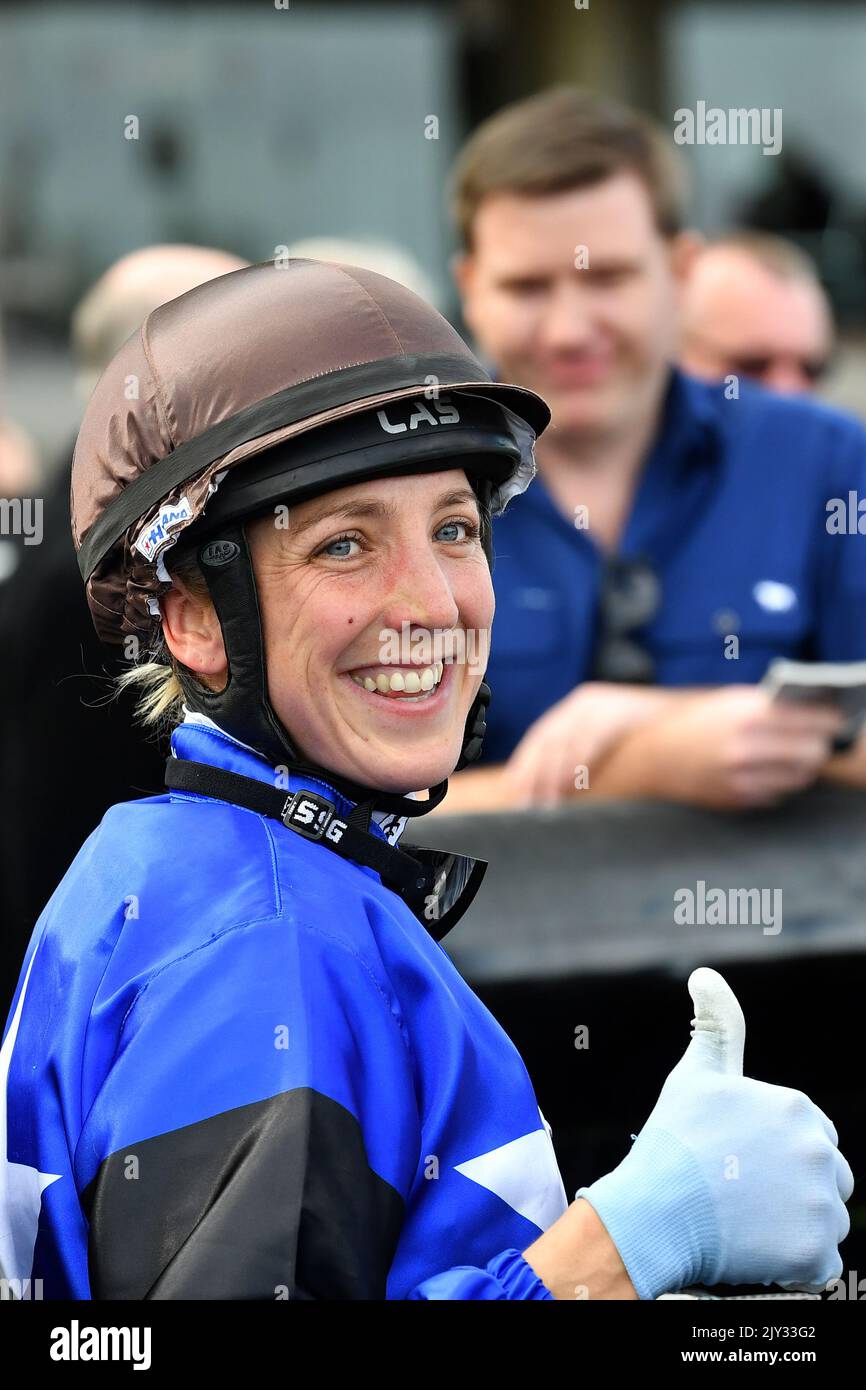 Jockey Eleanor Webster-Hawes riding Worldly Pleasure wins race 1 the ...