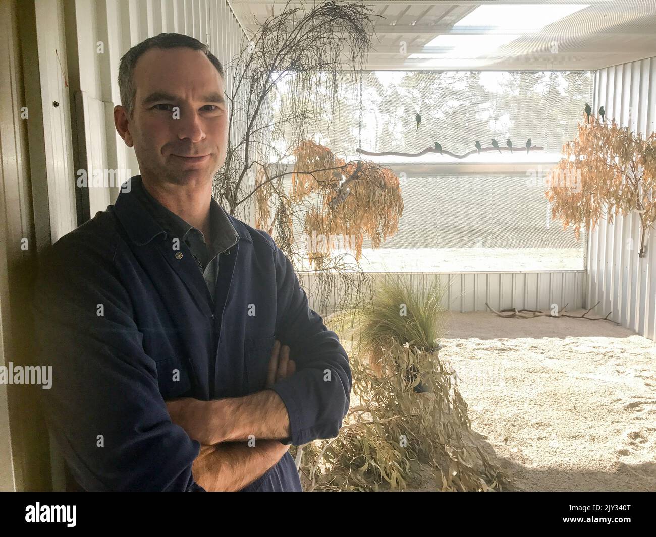 Specialist keeper Darren Page poses for a photograph inside the newly ...