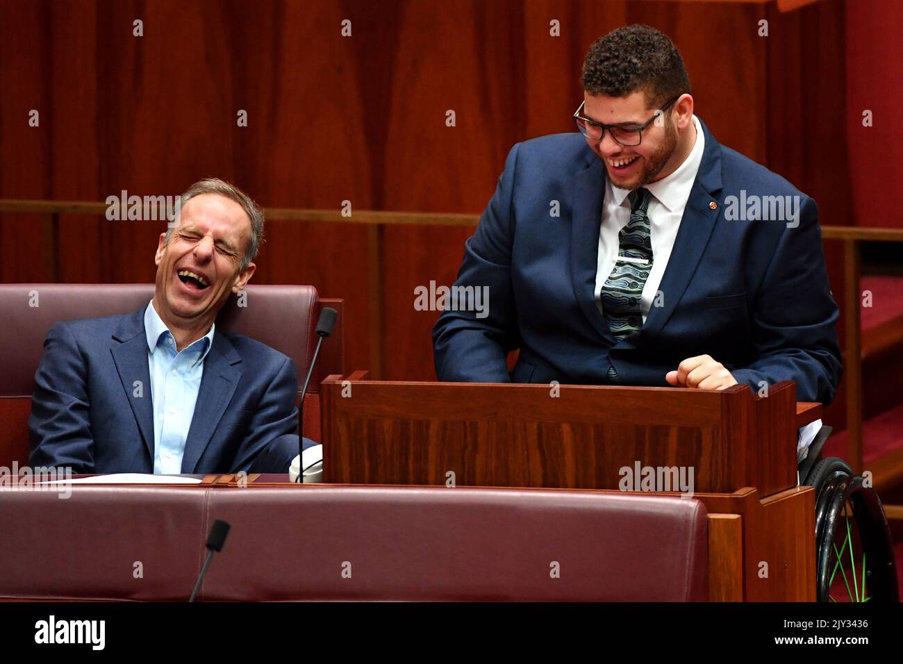 Greens Senator Nick McKim (left Stock Photo - Alamy