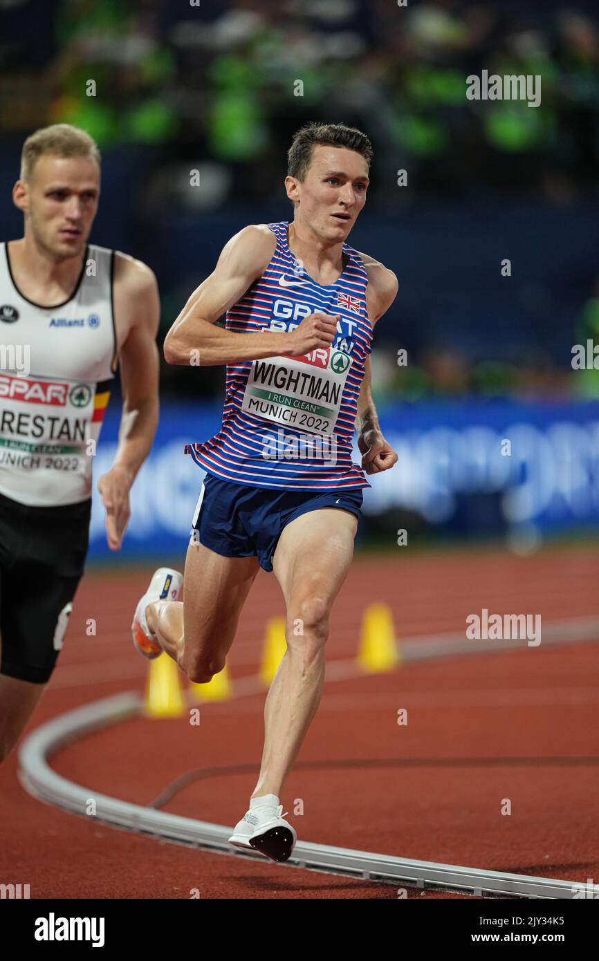 Jake Wightman participating in the 800 meters of the European Athletics ...