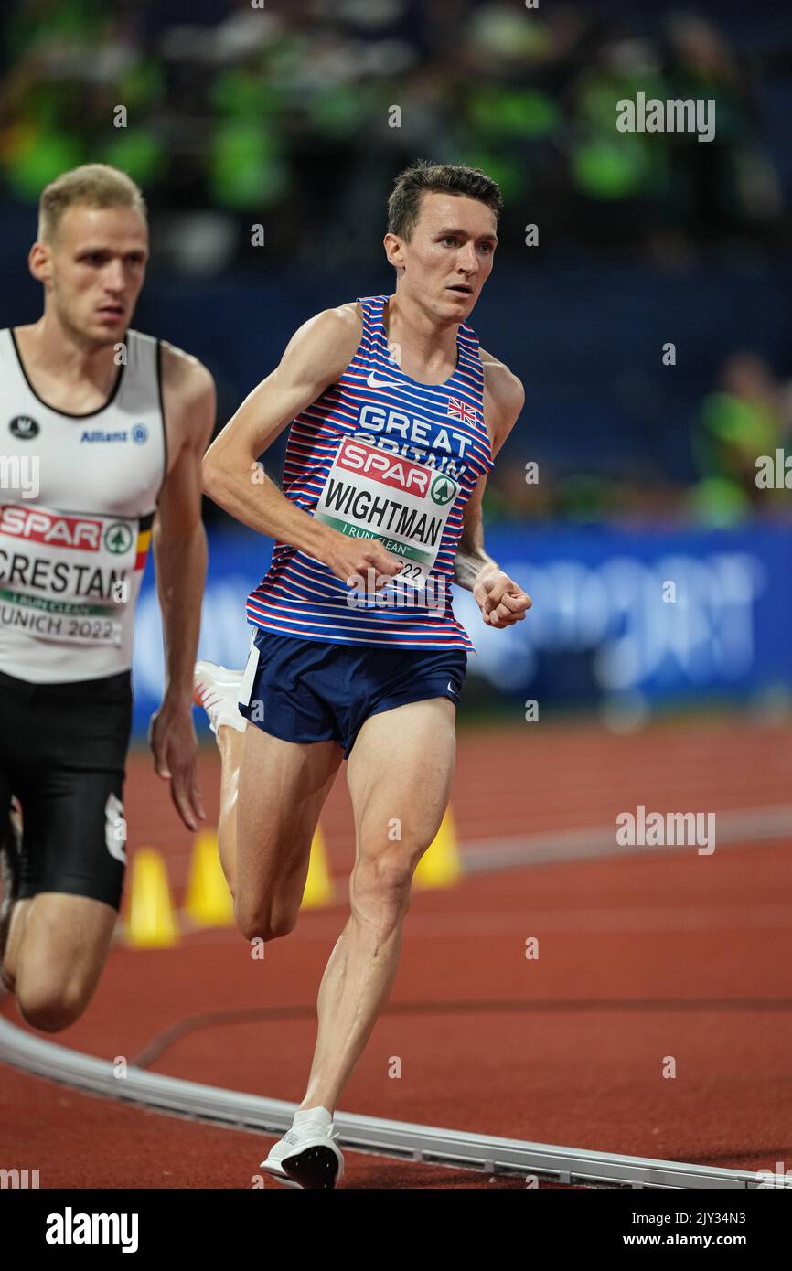 Jake Wightman participating in the 800 meters of the European Athletics ...