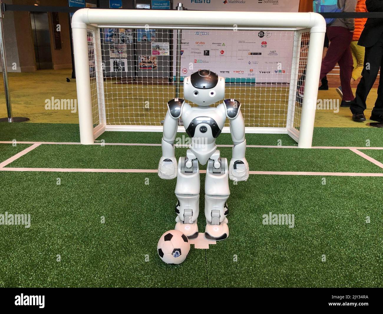Nemo, the Nao robot, of the UNSW's Runswift team, is seen at the RoboCup 2019, in Sydney ...