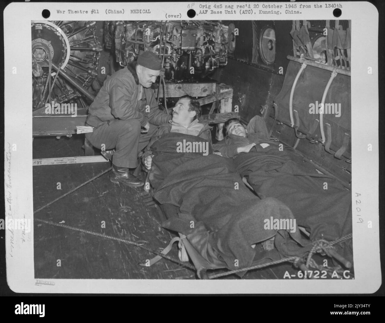 Evacuation Of Litter Cases At 1340Th Aaf Base Unit (Atc), Kunming Army ...