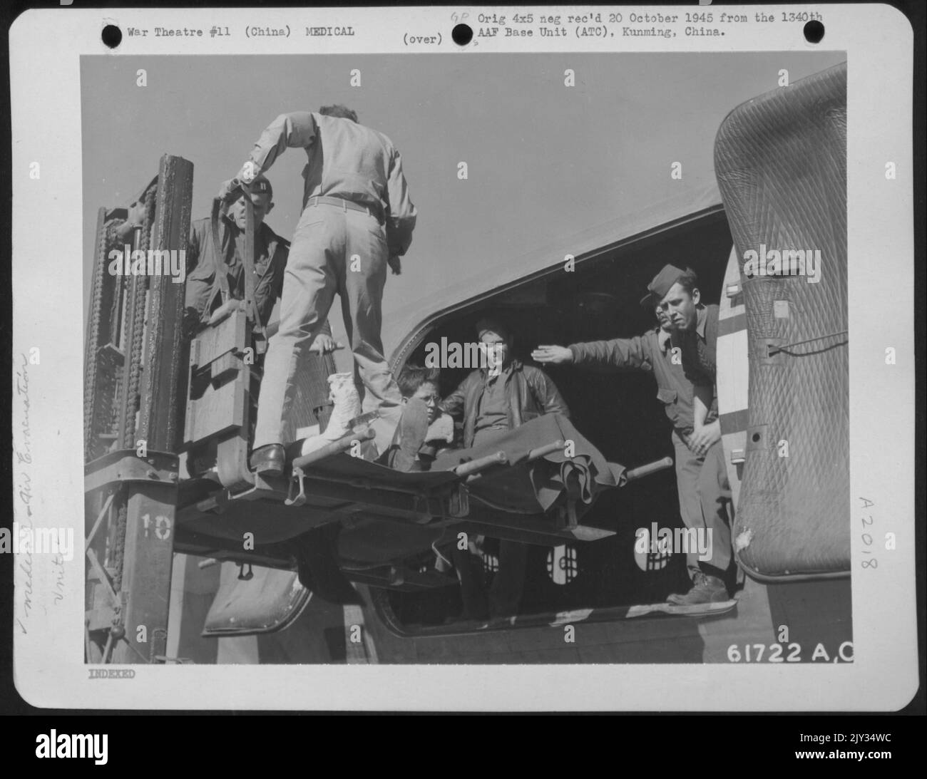 Evacuation Of Litter Cases At 1340Th Aaf Base Unit (Atc), Kunming Army ...