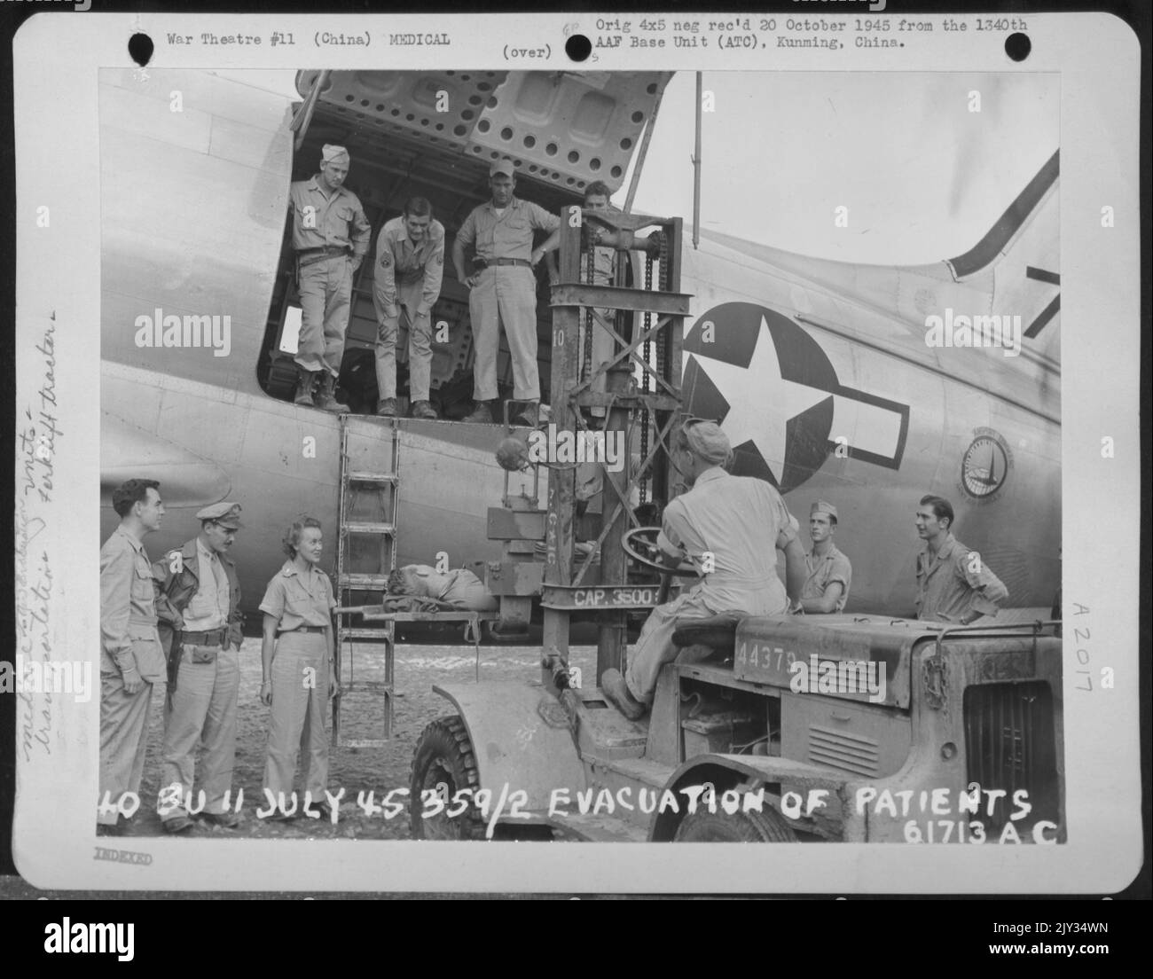 Evacuation Of Patients At 1340Th Aaf Base Unit (Atc), Kunming Army Air ...