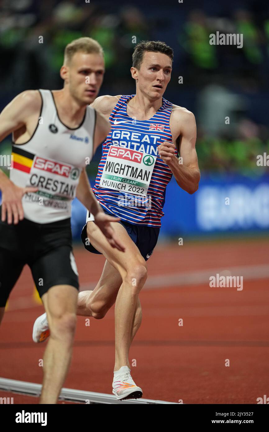 Jake Wightman participating in the 800 meters of the European Athletics ...