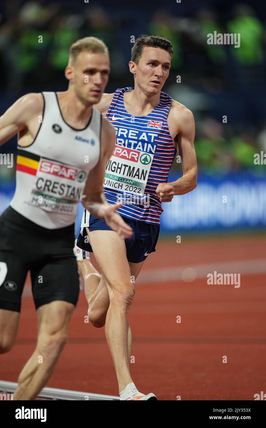 Jake Wightman participating in the 800 meters of the European Athletics ...