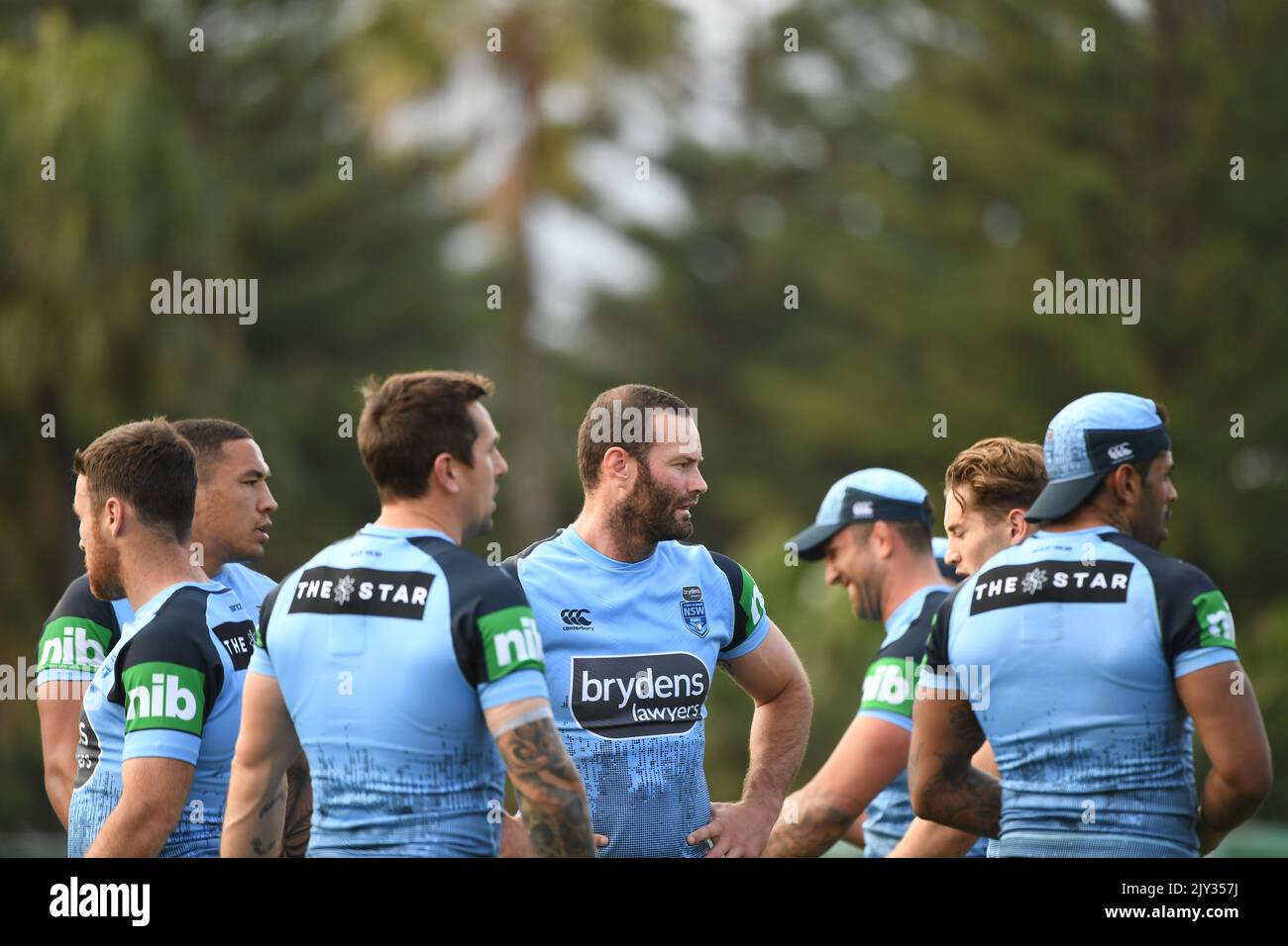 NSW Blues State of Origin captain Boyd Cordner (centre) with his team ...