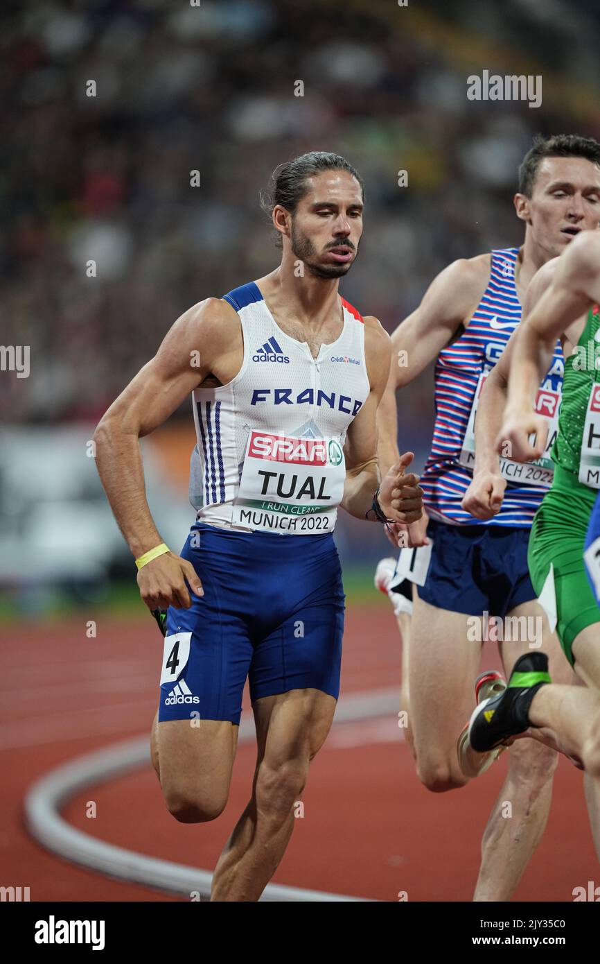 Gabriel Tual participating in the 800 meters of the European Athletics ...