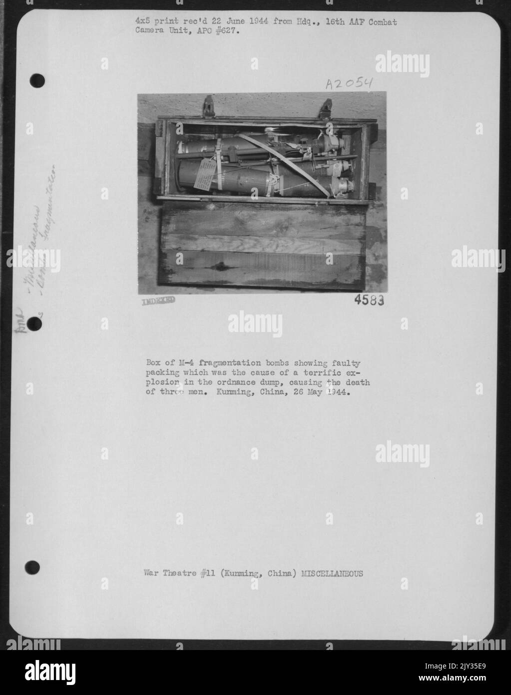 A Box Of M-4 Fragmentation Bombs Showing Faulty Which Was The Cause Of ...