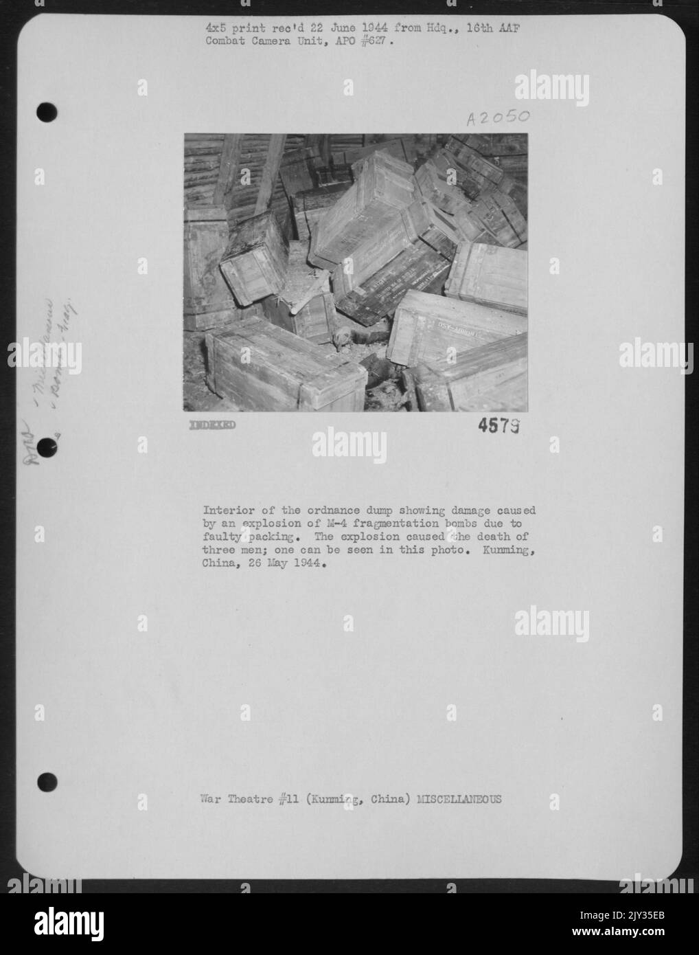 Interior Of The Ordnance Dump Showing Damage Caused By An Explosion Of ...