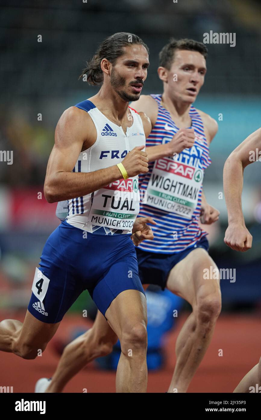Gabriel Tual participating in the 800 meters of the European Athletics ...