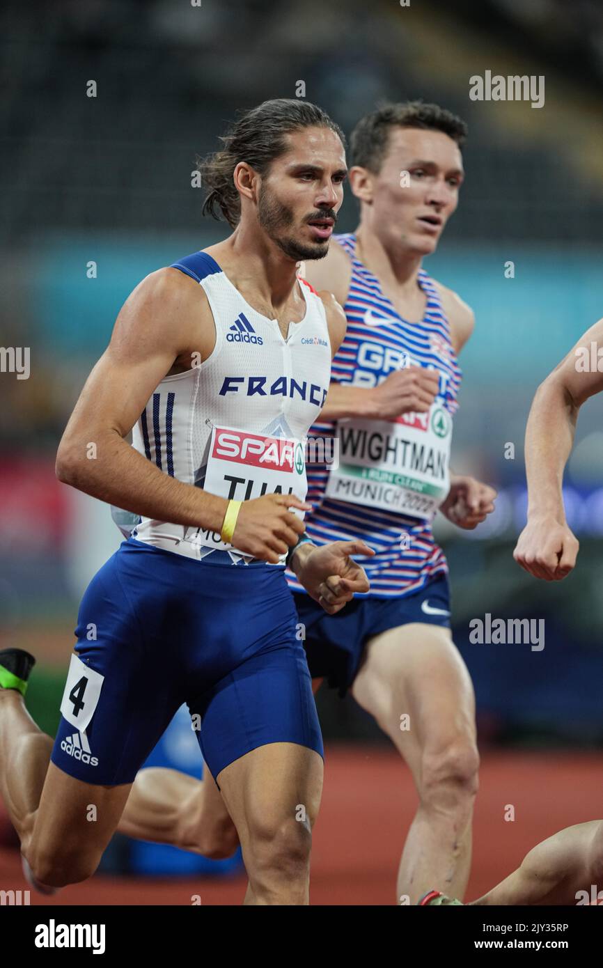 Gabriel Tual participating in the 800 meters of the European Athletics ...