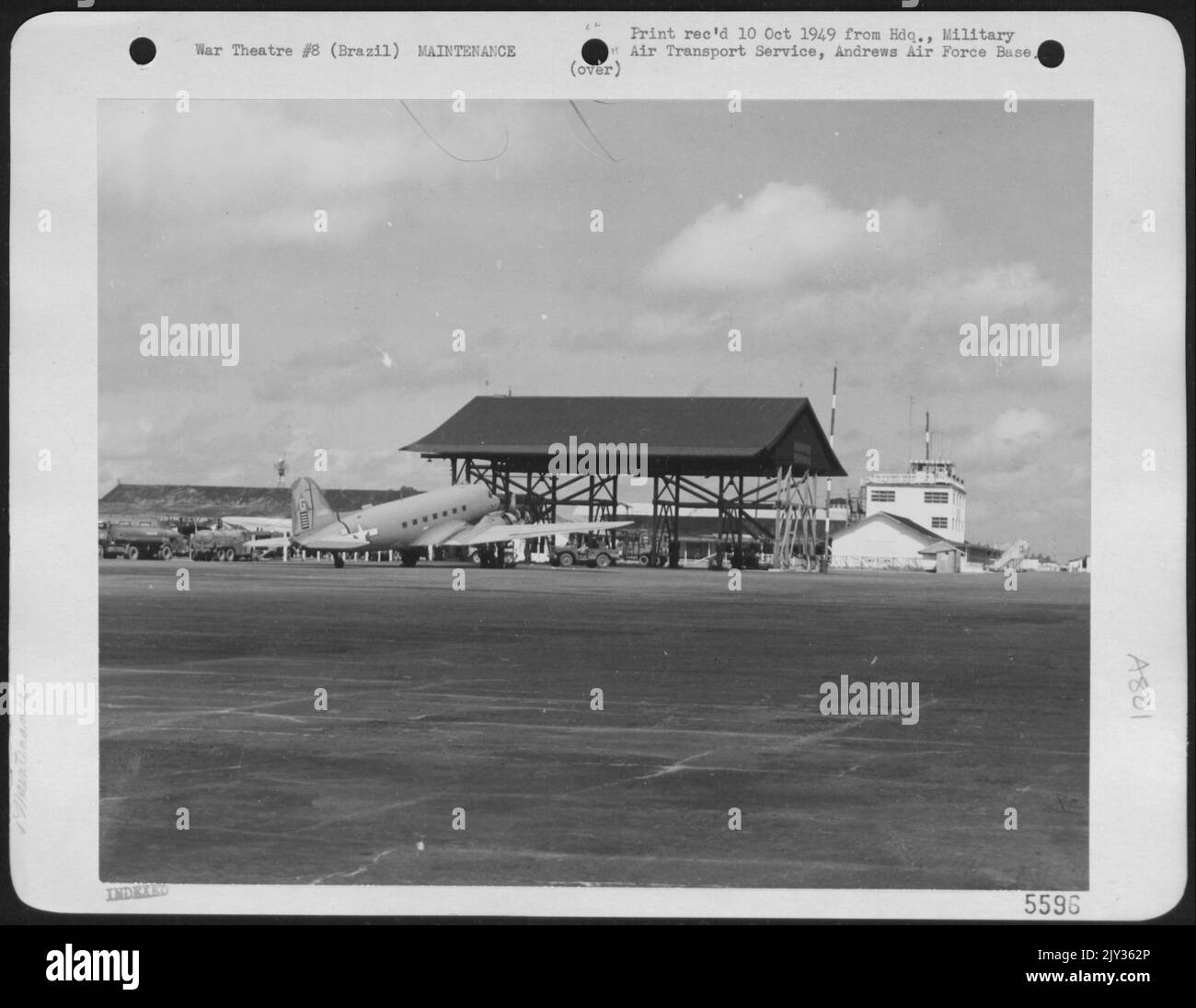 A Douglas C-47 Being Repaired At An Air Base In Belem, Brazil Stock ...