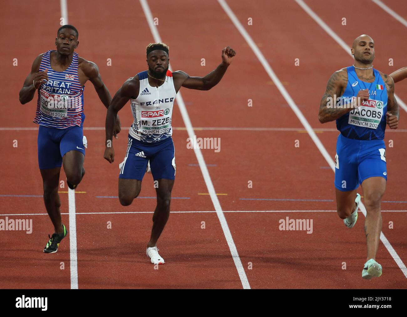 EDOBURUN Ojie of Great Britain , ZEZE Méba Mickaël of France and JACOBS ...