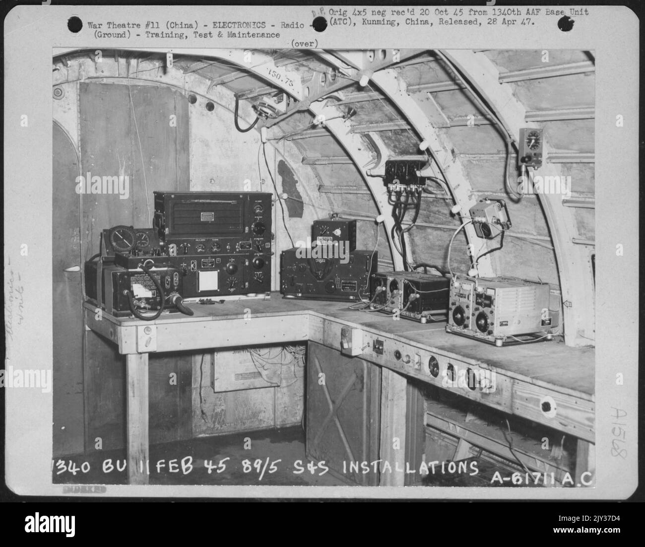 Radio Installations Located In A Converted Cargo Plane At 1340Th Aaf ...