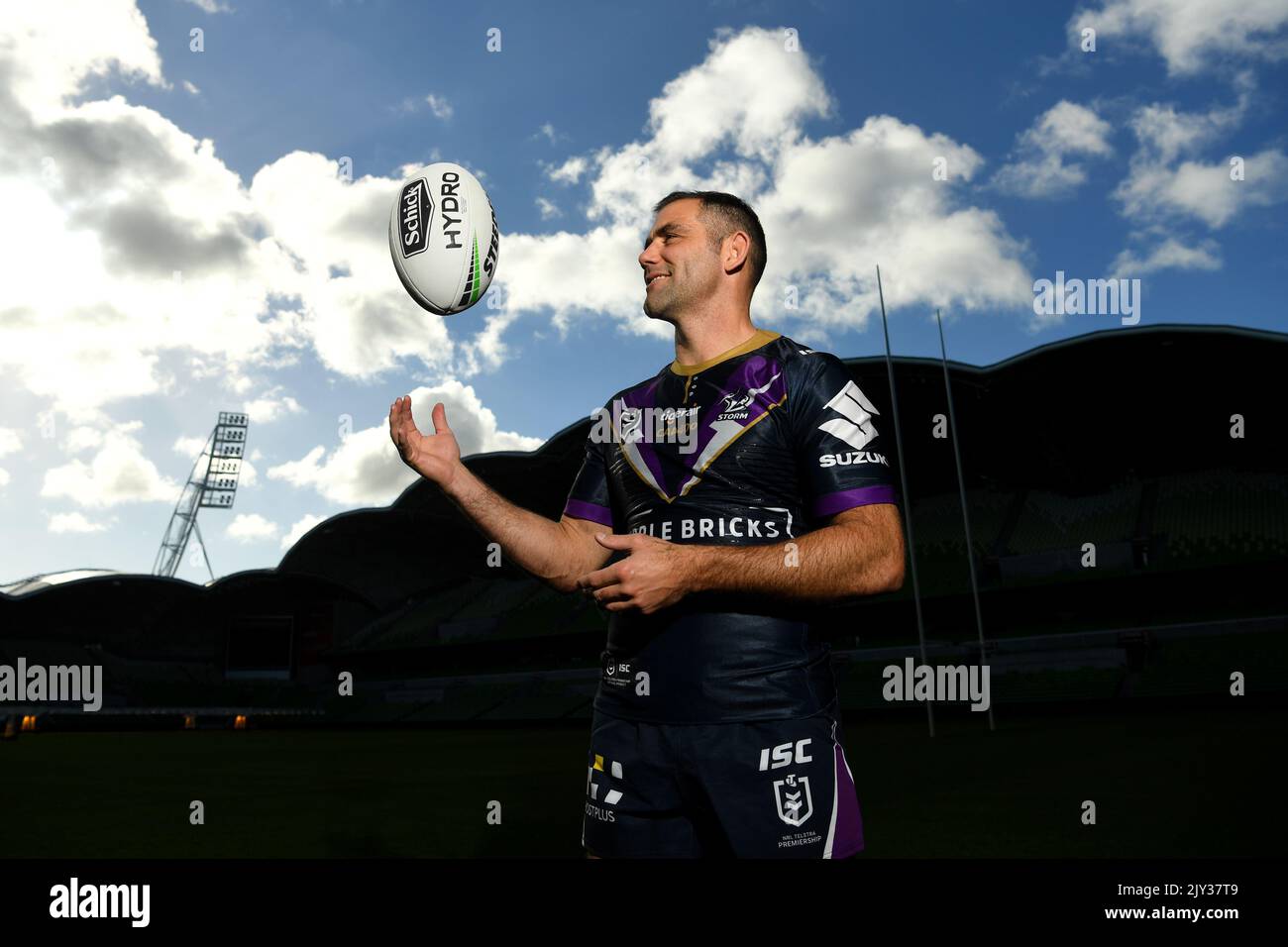 Cameron Smith of the Melbourne Storm poses for a photograph at AAMI ...