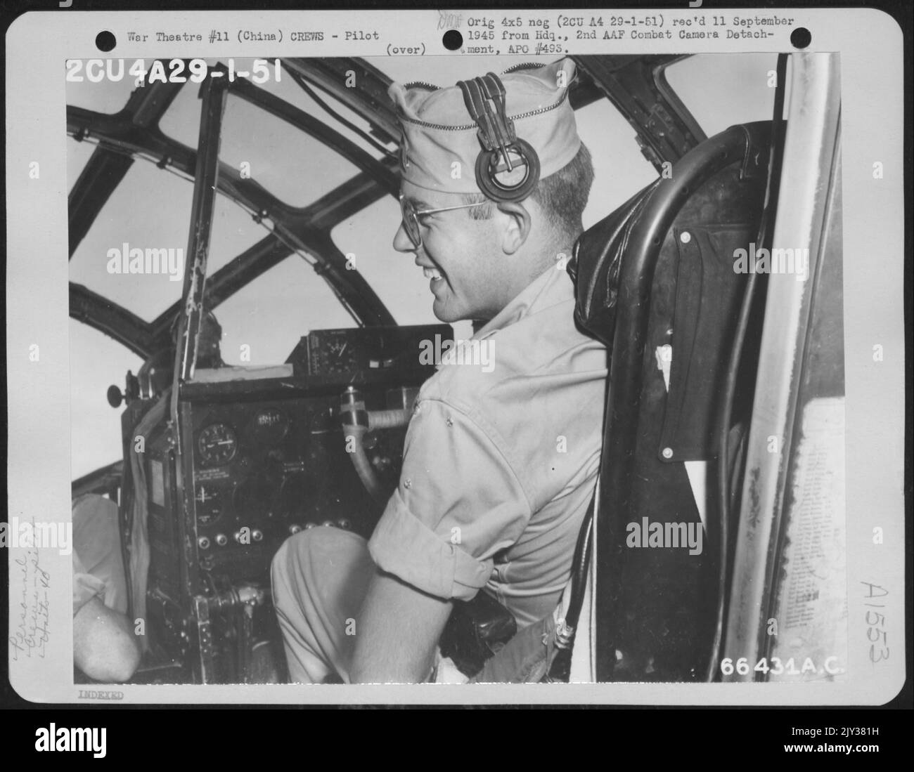 1St Lt. James V. Decoster, Portland, Ore., Co-Pilot Of Boeing B-29 ...