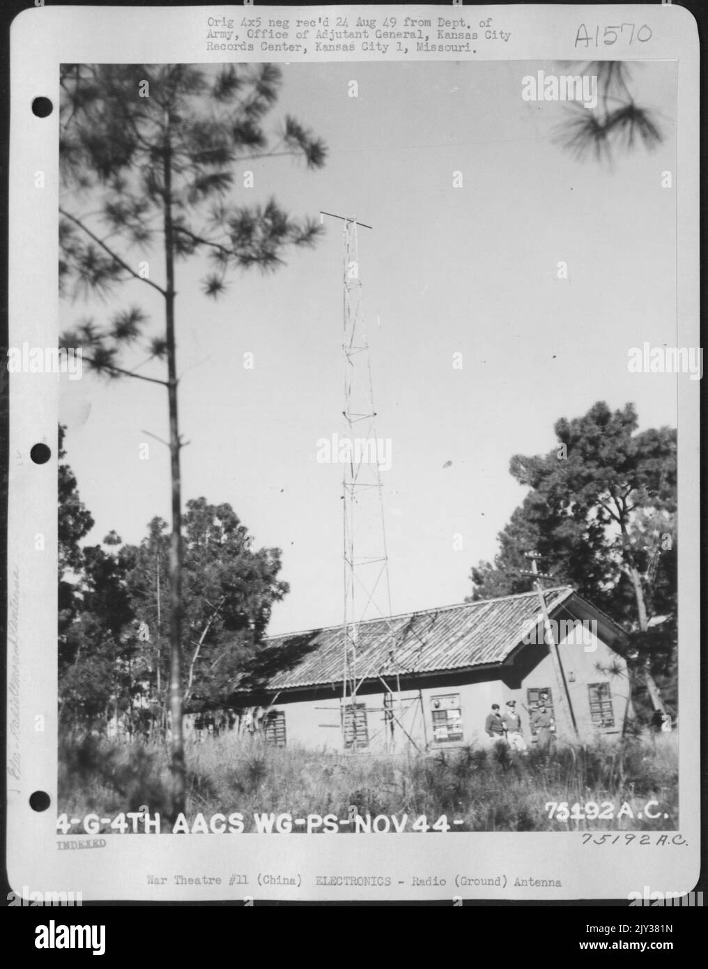 Radio Transmitter Tower Of The 4Th Army Airways Communications System ...