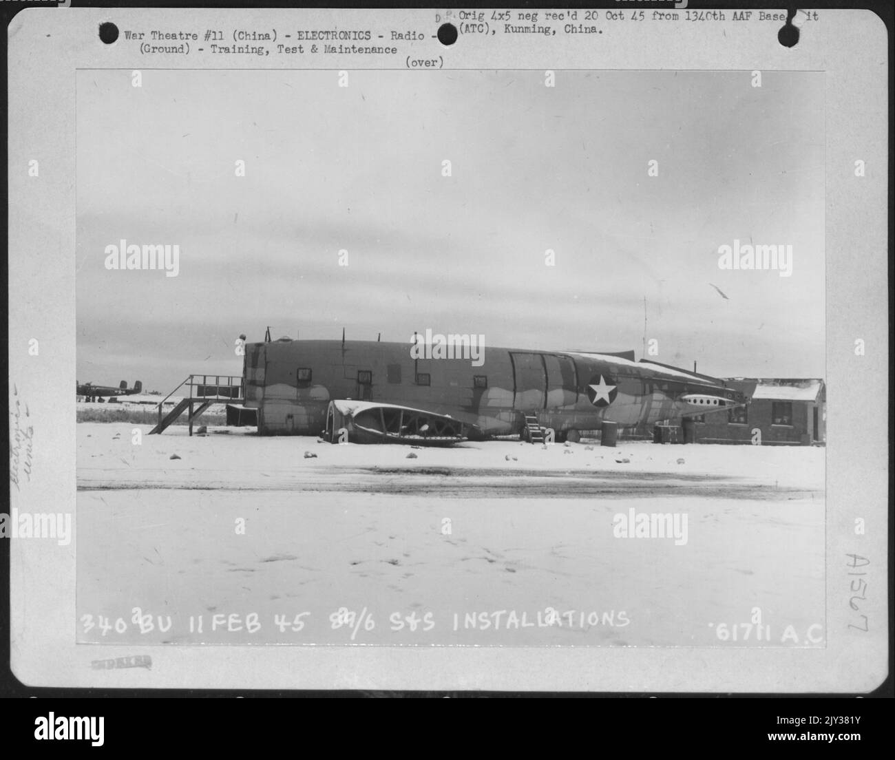 Radio Installations Located In A Converted Cargo Plane At 1340Th Aaf ...