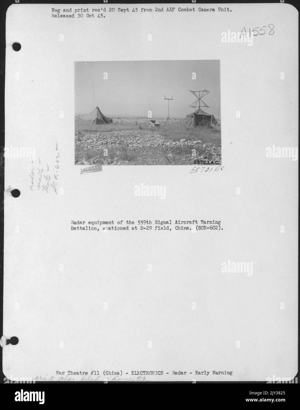 Radar Equipment Of The 559Th Signal Aircraft Warning Battalion ...