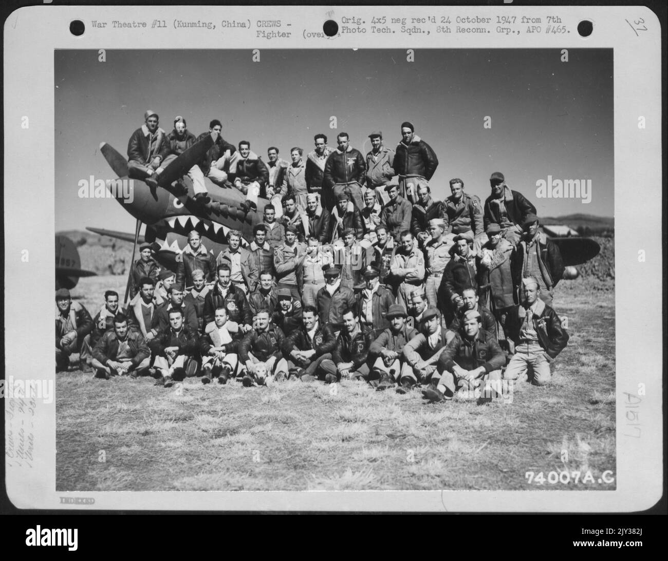 Officers And Enlisted Men Of The 74Th Fighter Squadron, 23Rd Fighter ...