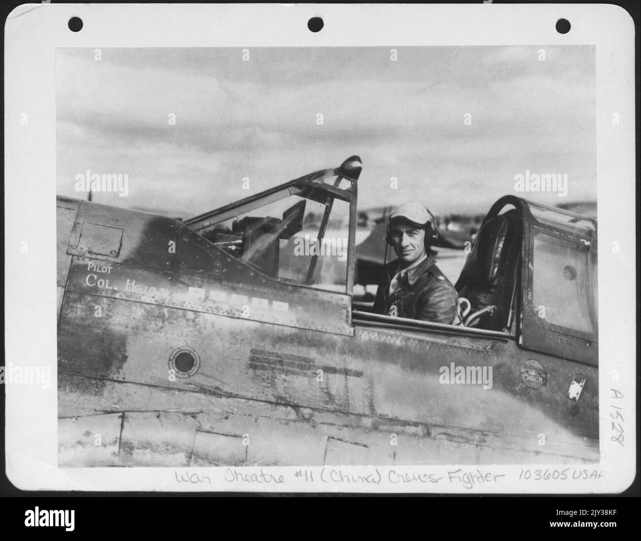 Colonel Bruce K. Holloway In The Cockpit Of His P-40 At Kunming, China ...