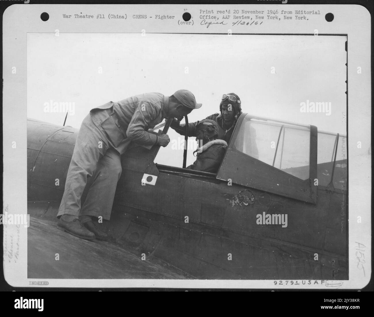 Colonel Eugene L. Strickland Makes His Final Check With Pilot Lt. T.Y ...
