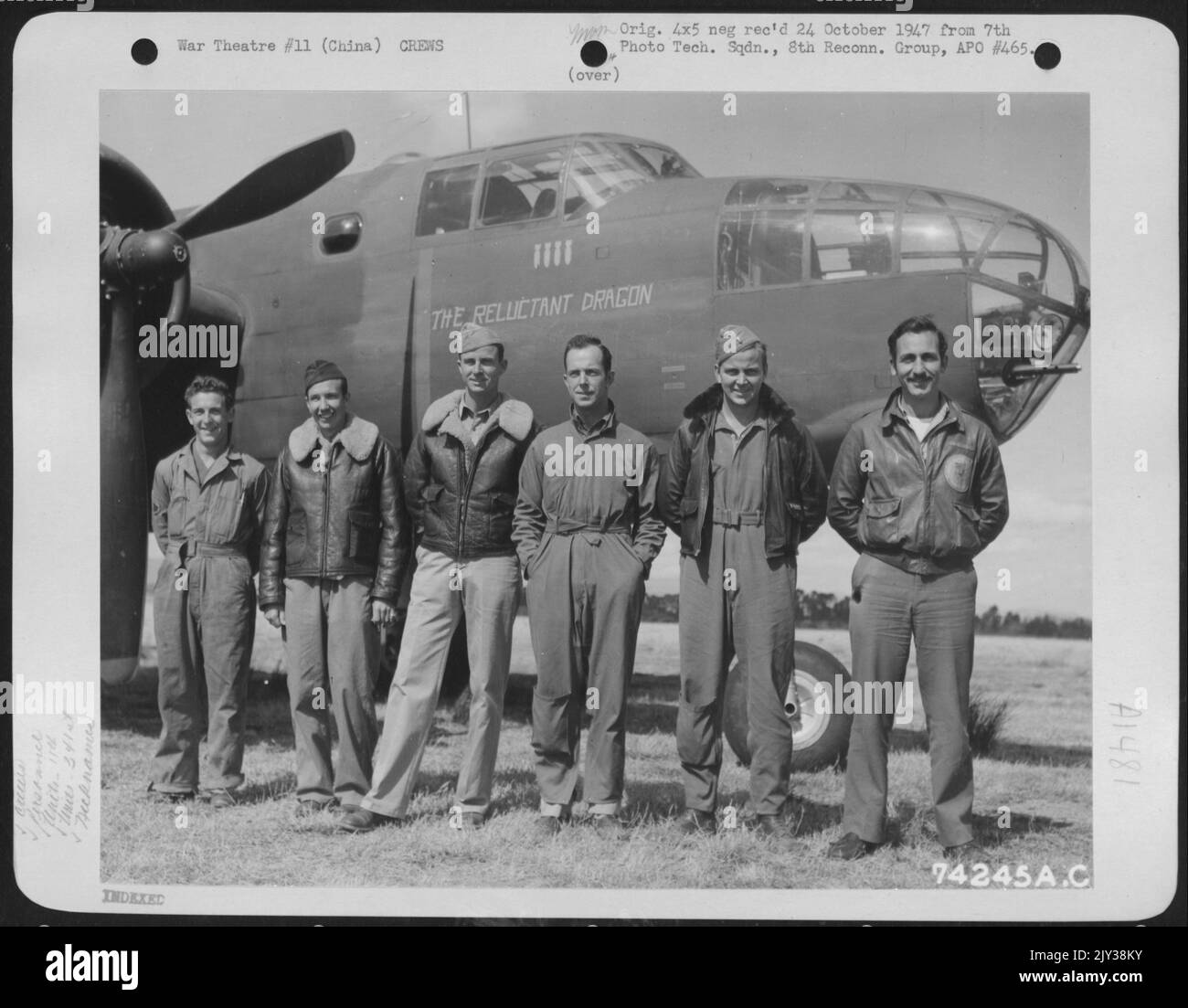 Crew Of The 11Th Bomb Squadron, 341St Bomb Group, Poses Beside Their ...
