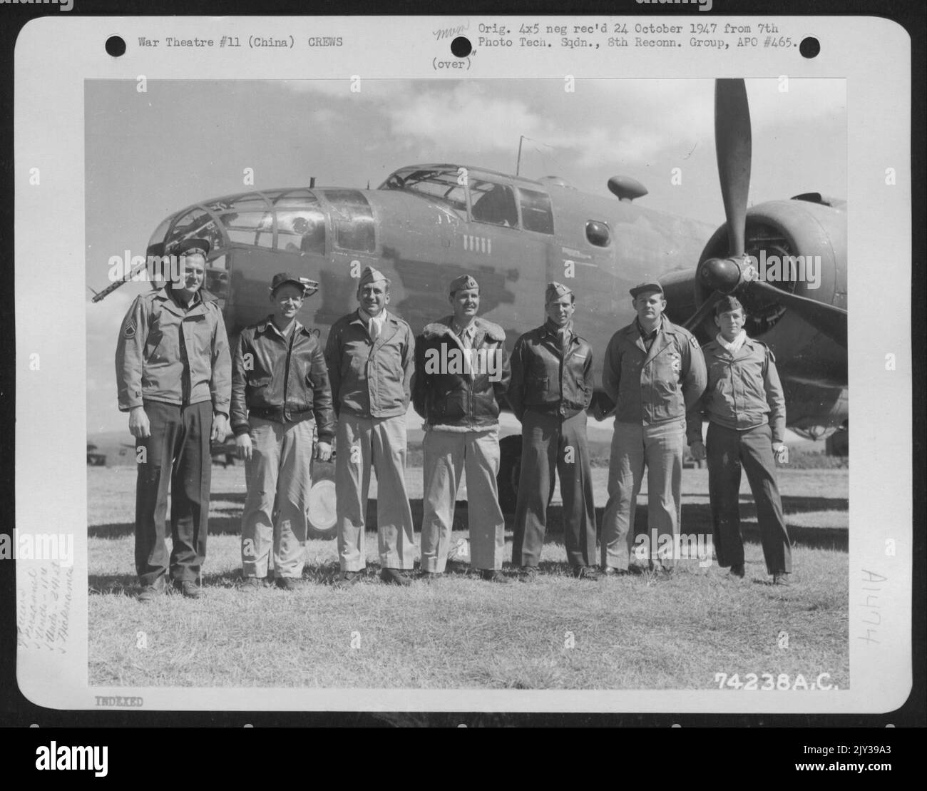 A Crew Of The 11Th Bomb Squadron, 341St Bomb Group, Poses Beside Their ...