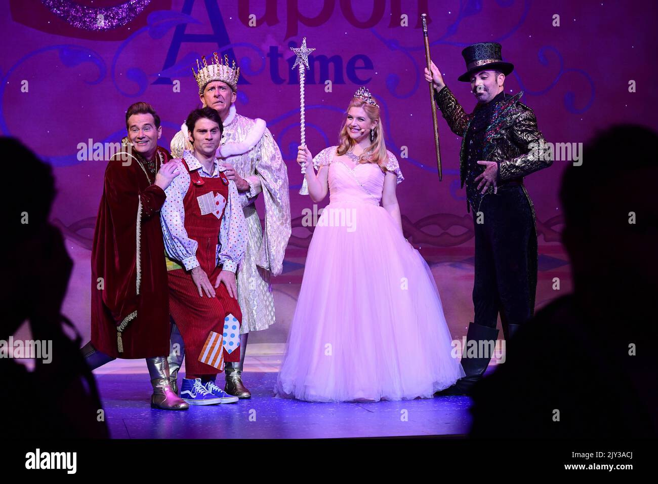 Cast members Richard Reid (far left), Jimmy Rees (centre left), Peter ...