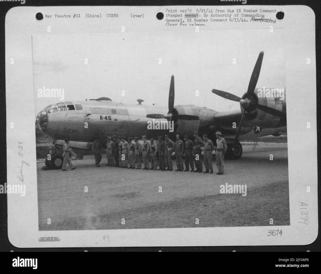 Members Of The Crew Of The First Boeing B-29 Superfortress To Land In ...