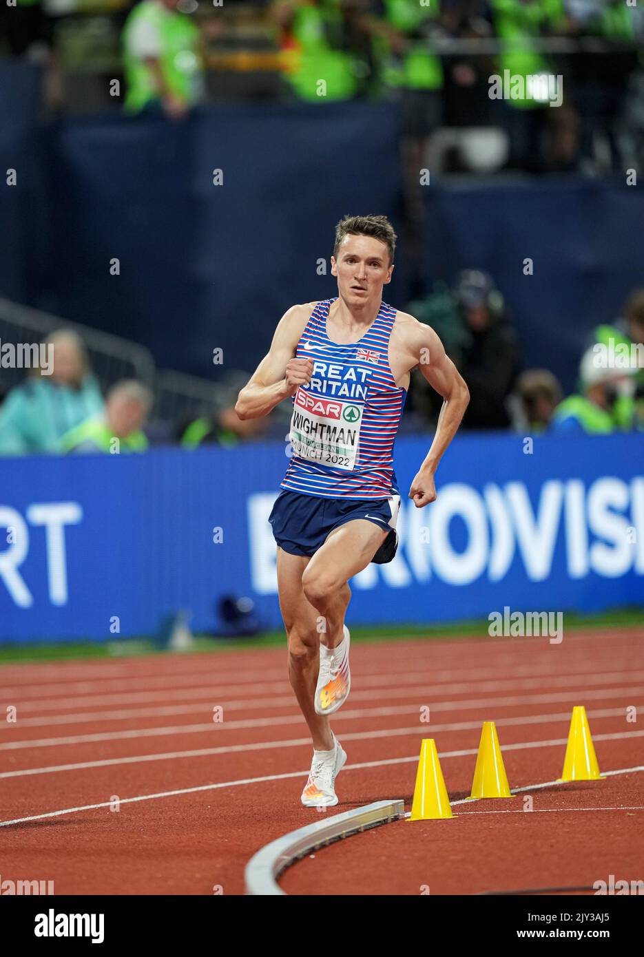 Jake Wightman participating in the 800 meters of the European Athletics ...